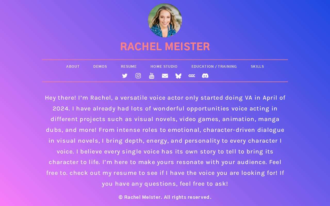 Rachel Meister VA Website